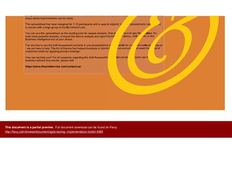 Agile Testing Implementation Toolkit Template Excel Xls