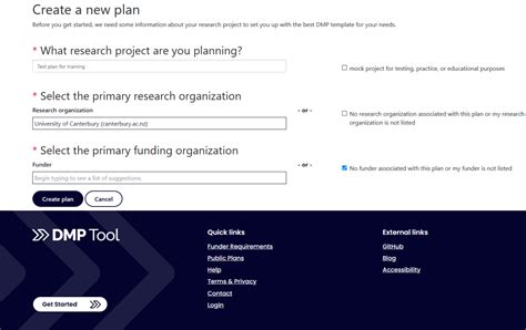 DMPTool University Of Canterbury