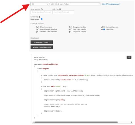 Language C Sharp Phidgets Support
