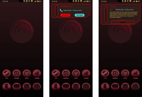 android interface cyberpunk figma