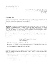 CS141 HW2 Pdf Homework 2 CS 141 Divide And Conquer Greedy