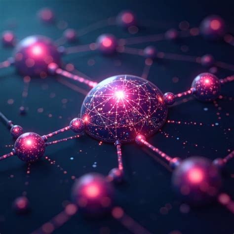 Geometric Shapes Forming A Technological Network Abstract Lines Design Stock Illustration