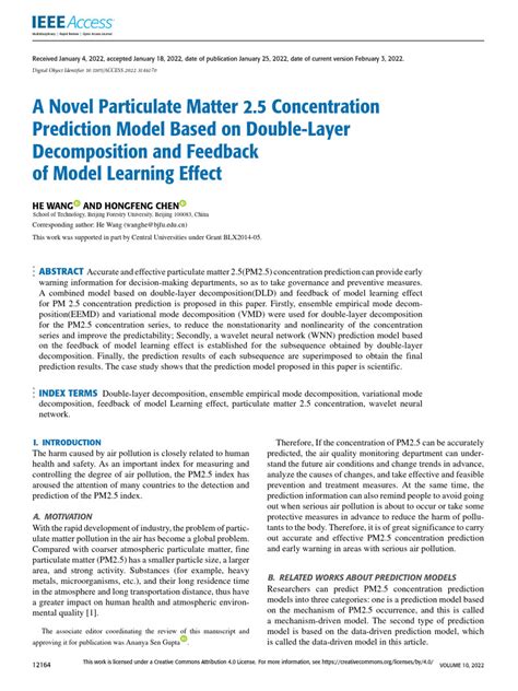 A Novel Particulate Matter 25 Concentration Prediction Model Based On