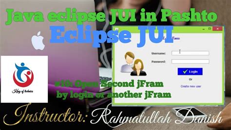 Eclipse Jui 10 How To Open New Jframe From Onther Jframe Youtube