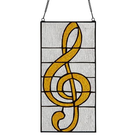 River Of Goods 1225 High Musical Stained Glass Window Panel Glass