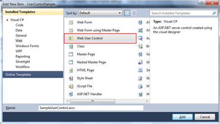 Practical Approach Of Creating User Control In Asp Net