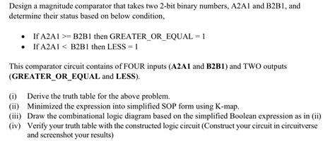 [solved] design a magnitude comparator that takes solutioninn