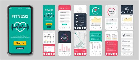 Premium Vector Fitness Mobile App Screens Set For Web Templates Pack Of Login Exercise