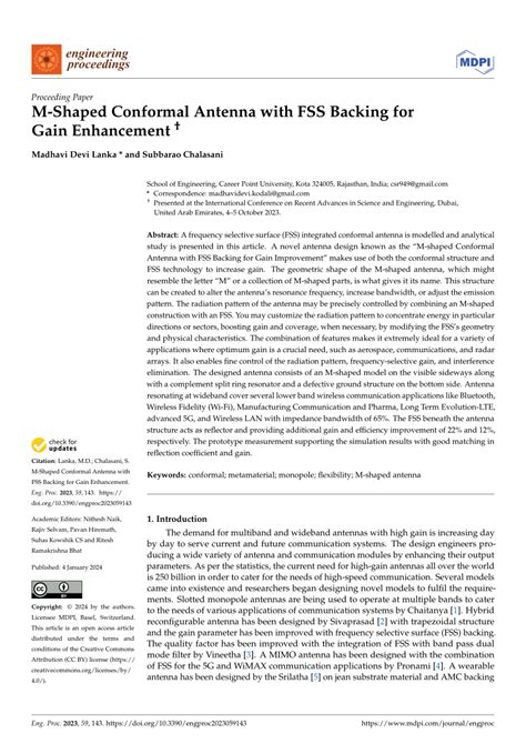 Pdf M Shaped Conformal Antenna With Fss Backing For Gain Enhancement