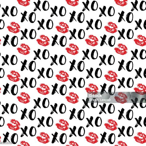 여 자가 브러쉬 레터링 표시 완벽 한 패턴 그런 지 Calligraphiv C 포옹 및 키스 문구 인터넷 속어 약어가 여 자가