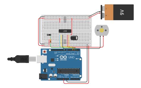 Circuit Design B Dc Motor Using H Bridge Tinkercad