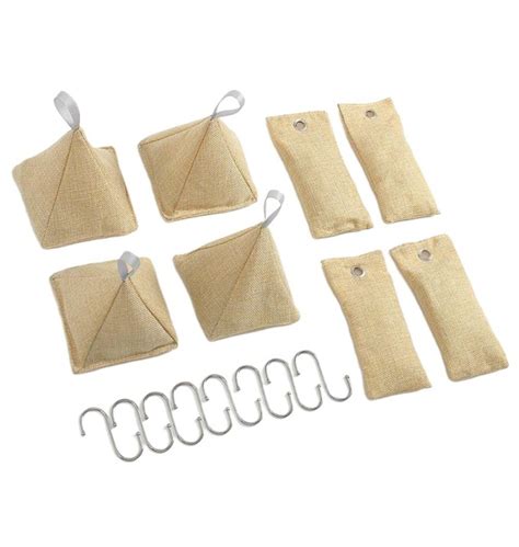 옷장 거치 습기제거 재사용 대나무 숯 탈취제 8개 베이지 세트 남자 섬유 티몬