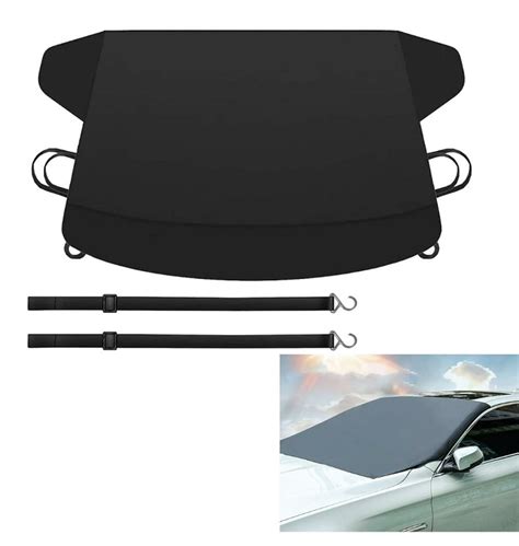 Qodolsi Pack 1 자동차 스노우 커버 앞유리 커버 170 X 107cm67 X 42인치 아이 티몬