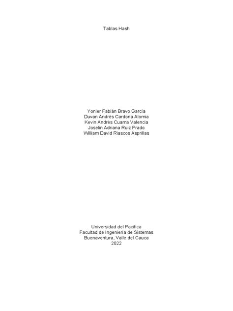 tabla hash pdf datos de computadora gestión de tecnología de la