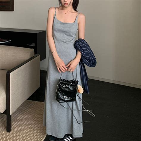 당일발송스퀘어넥 서스펜더 슬림핏 데일리 여름 롱원피스 라시마켓23418847 에이블리