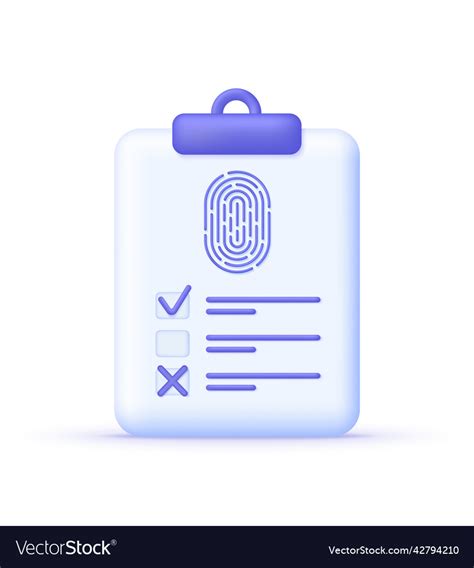 3d Fingerprint Recognition Royalty Free Vector Image