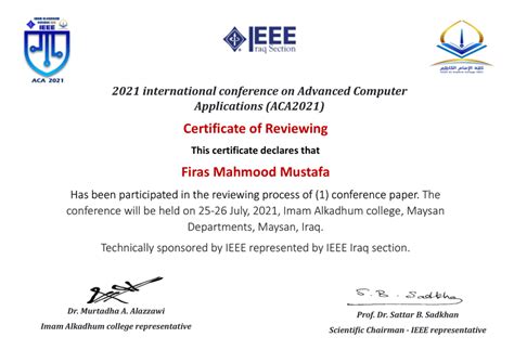 Pdf Certificate Of Reviewing Technically Sponsored By Ieee