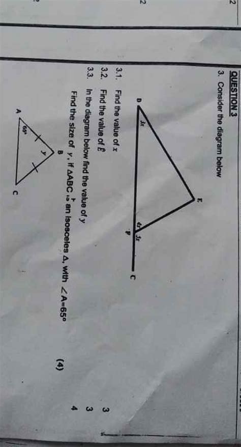 Question 3 Consider The Diagrams Below Diagram 1 For 3 1 And 3 2 A