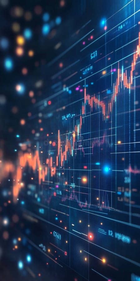 Colorful Data Visualization Representing Market Growth Stock Illustration Illustration Of Blue