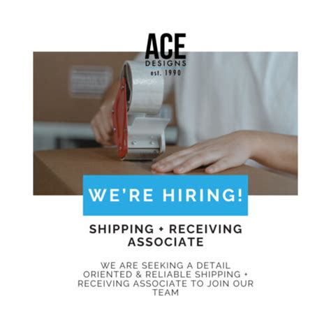 Shipping And Receiving Associate Ace Designs