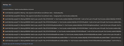 Many Folly Warnings During Build · Issue 3913 · Microsoftreact Native