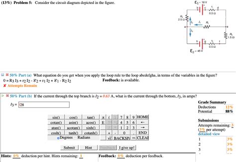 Solved Problem Consider The Circuit Diagram Chegg