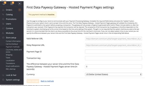 First Data Payeezy Gateway Not Supported