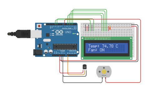Circuit Design Temperature Monitoring And Controlling Tinkercad