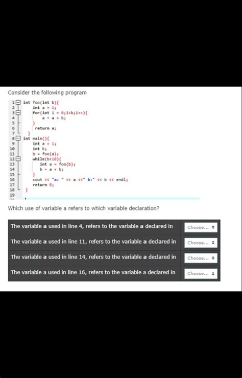 consider the following program 19 int foo int b { 2