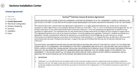 Installing Sectona Web Access