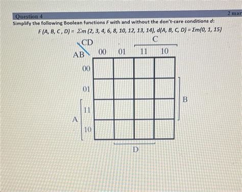 solved simplify the following boolean expressions a