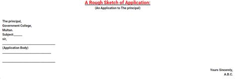 Application Writing Format In Pakistan