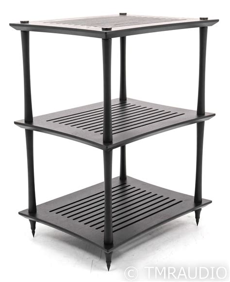 quadraspire svt three shelf component rack black bamboo the music room