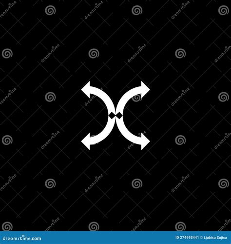 Two Arrows Dark Mode Glyph Ui Icon Vector Illustration Cartoondealer