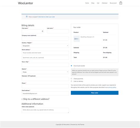 Build A Custom Checkout Page Template Woolentor