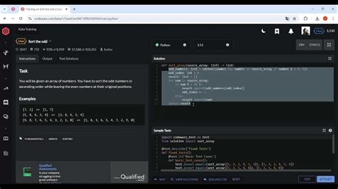Codewars Вирішуємо задачу Sort The Odd 6 Kyu Youtube
