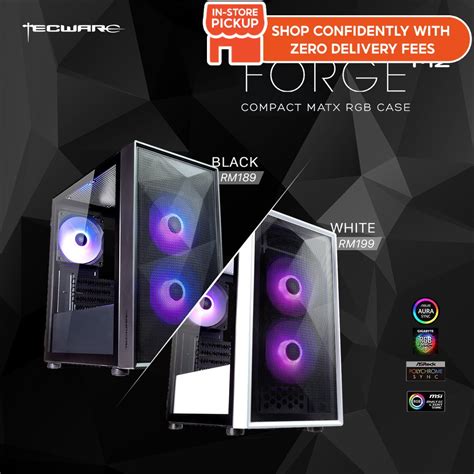 TECWARE Forge M2 ARGB T G MATX Gaming Case Black White Shopee Malaysia
