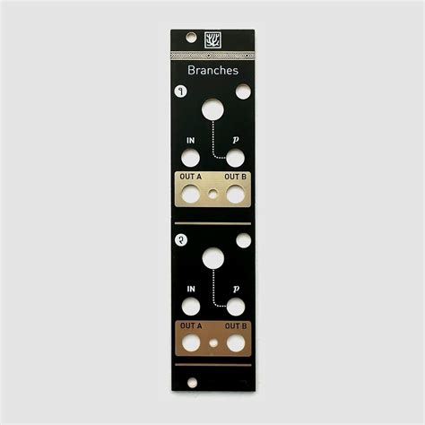 Black Panel For Mutable Instruments Branches Oddvolt Eurorack