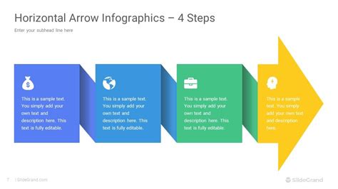 Horizontal Arrow Infographics PowerPoint Template Designs SlideGrand