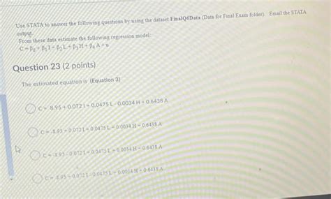 solved use stata to answer the following questions by using