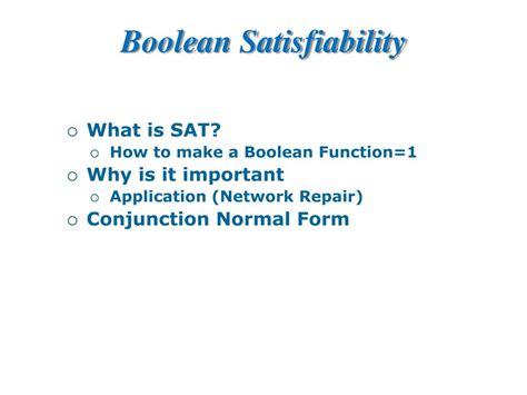 Ppt Engg3190 Logic Synthesis “boolean Satisfiability” Powerpoint