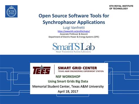 Open Source Software Tools For Synchrophasor Applications Pptx
