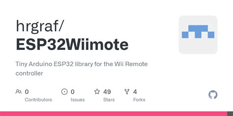Github Hrgrafesp32wiimote Tiny Arduino Esp32 Library For The Wii