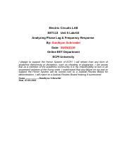 DunthyonSchroeder EET U LabAssignment Docx Electric Circuits LAB EET Unit Lab