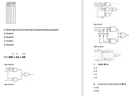 Solved Which Logic Circuit Corresponds To The Given Chegg