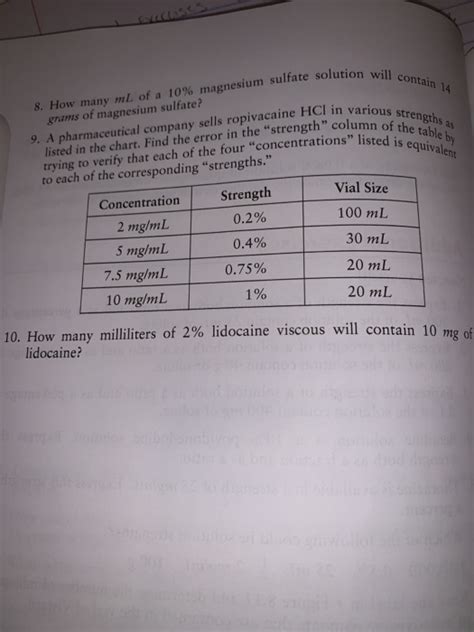 Solved Tion Will Contain 14 Various Strengths As Column Of