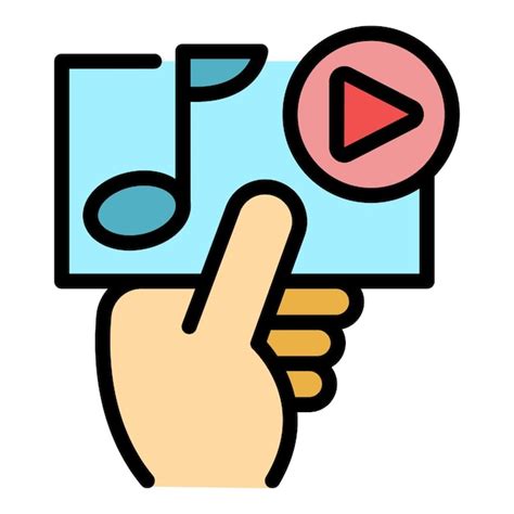 Premium Vector Music Playlist Icon Outline Music Playlist Vector Icon Color Flat Isolated