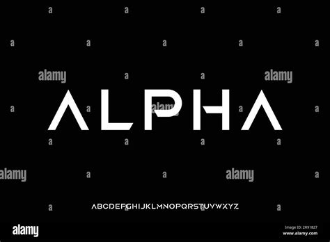 Modern Sophisticated Alphabet Typeface Vector Illustration Creative