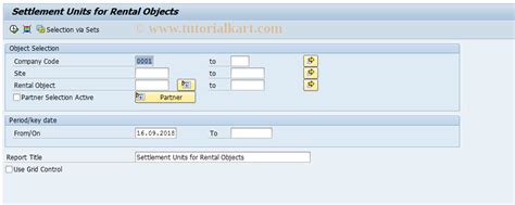 RESCROSU SAP Tcode Settlement Units For Rental Objects Transaction Code