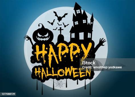 해피 할로윈 2020 벡터 레터링 배너휴일 레터링 해피 할로윈 포스터 인사말 카드 파티 초대장 벡터 그림입니다 10월에 대한 스톡 벡터 아트 및 기타 이미지 Istock